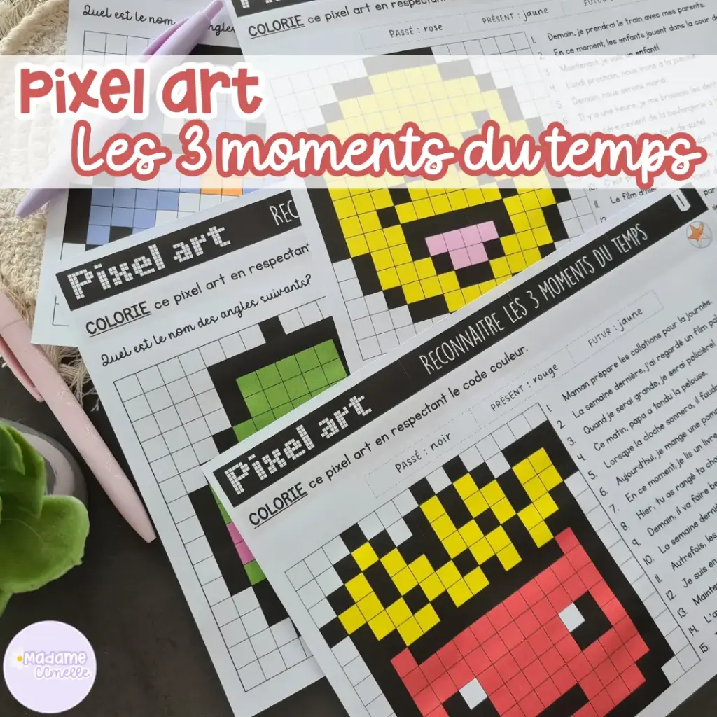 Pixel art : les 3 moments du temps | Madame CCmelle